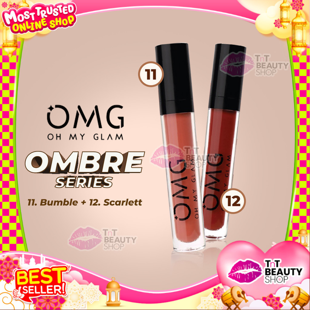 Jual [ BUNDLING Get 1 Gift ] OMG OH MY GLAM Matte Kiss Lip Cream Red ...