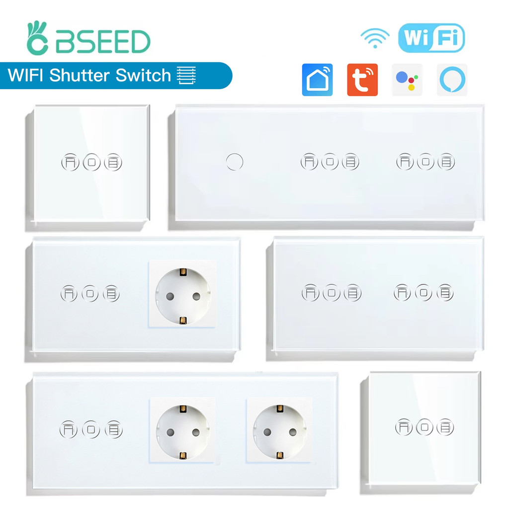 Jual BSEED Wifi Roller Shutter Switch 1/2/3Gang Light With Blind ...