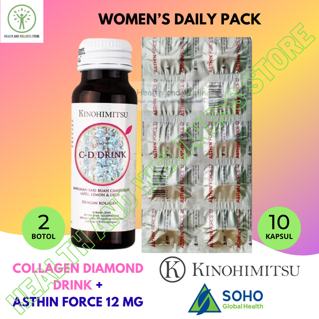 Jual PAKET ASTHIN FORCE 12 MG 10 KAPSUL DAN KINOHIMITSU COLLAGEN DIAMON ...