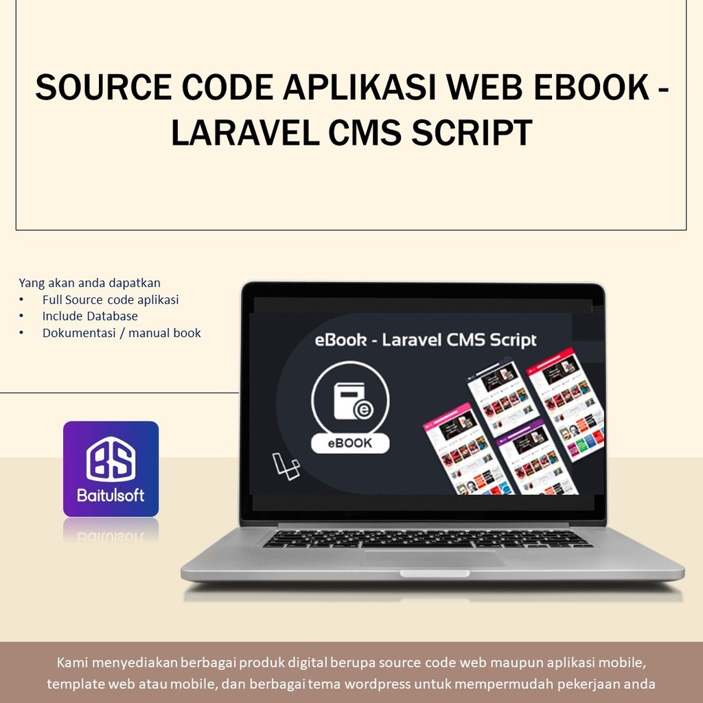 Jual SOURCE CODE APLIKASI WEB EBOOK - LARAVEL CMS SCRIPT | Shopee Indonesia