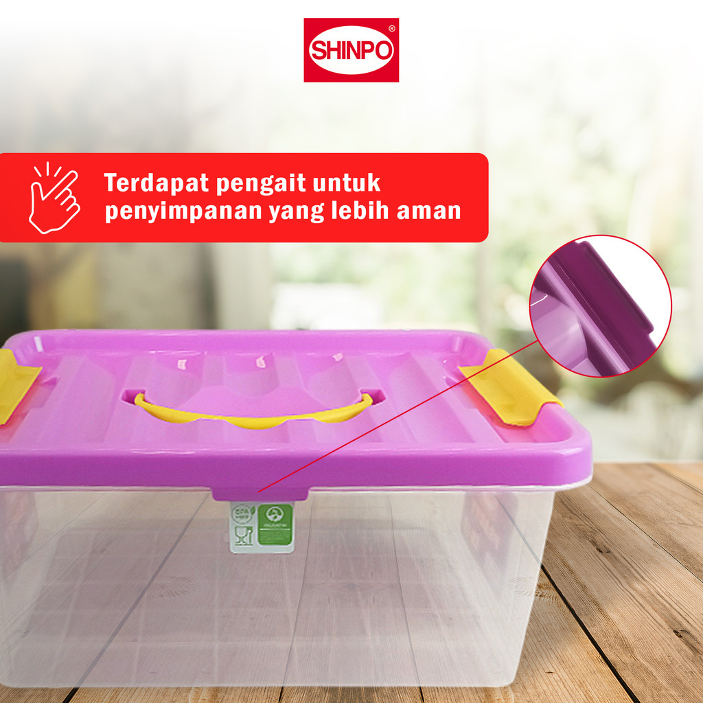 Jual SHINPO Box Penyimpanan Kontainer Plastik 10 Liter Kotak Serbaguna ...