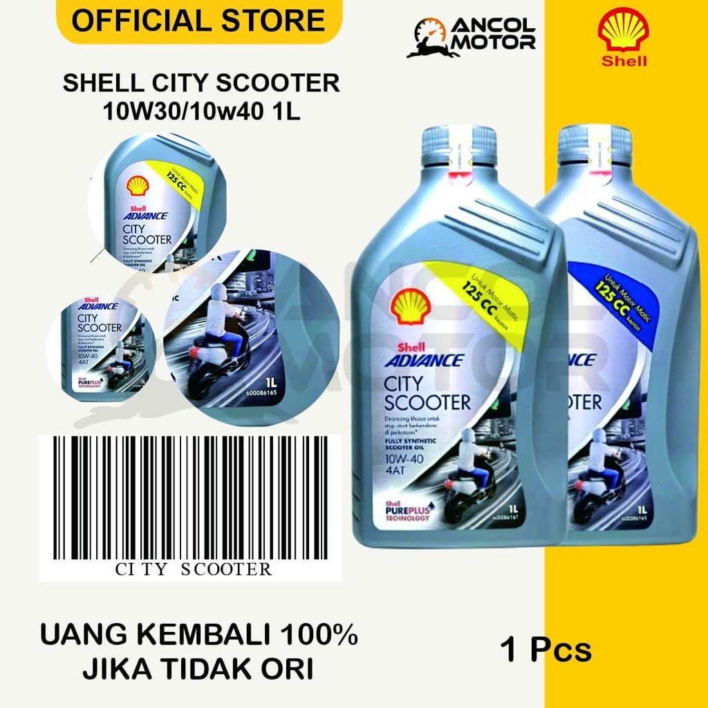 Jual Shell Advance CITY Scooter Matic Sae 10W-30 & 10W-40 API SP/JASO ...