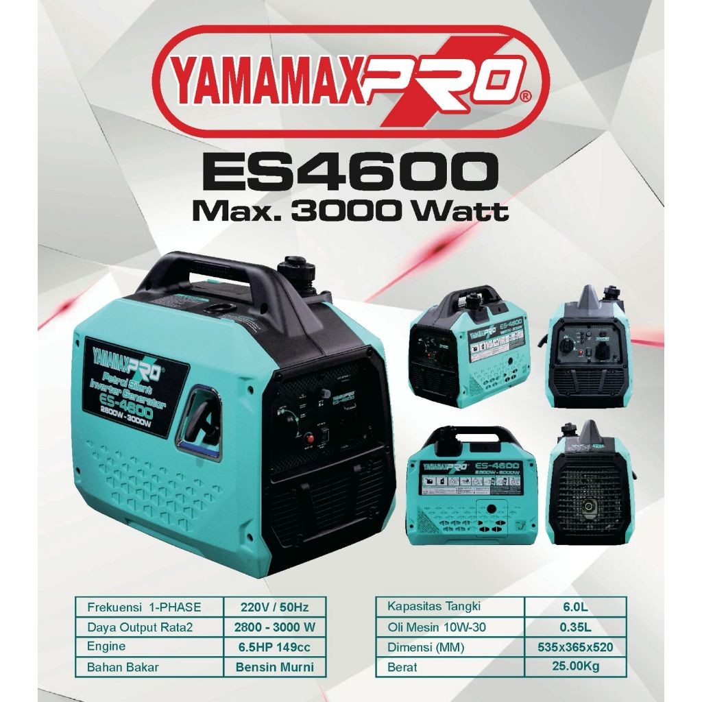 Jual YAMAMAX PRO Genset Silent Inverter 2200watt dan 3000watt ES3600 ...