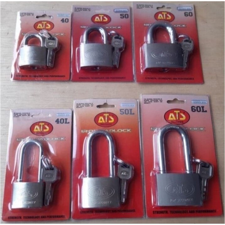 Jual GEMBOK MURAH KUNCI GEMBOK PADLOCK ATS 30MM 40MM 50MM 60MM LEHER ...