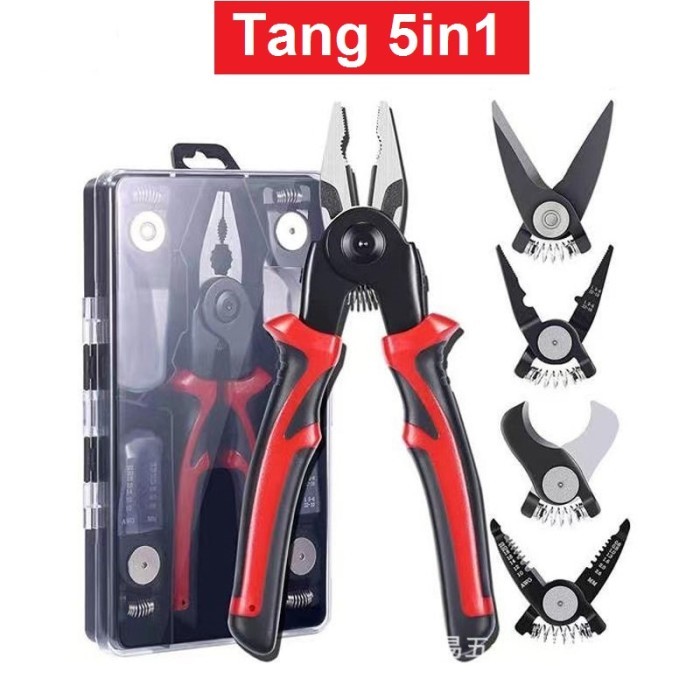 Jual Tang 5in1 Crimping Cutter Stripper Cabel Potong Dahan Kupas Kabel ...