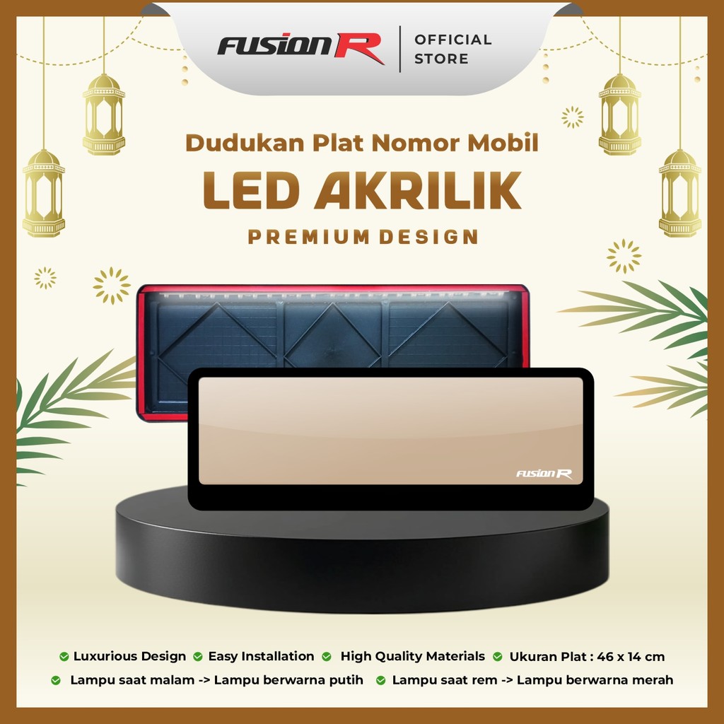 Jual Fusion R Frame Cover Dudukan Plat Nomor Mobil MIKA Lampu LED ...