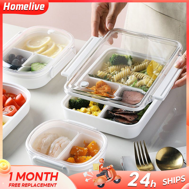 Jual Kotak Makanan Minimalis White Bento Box Food Container Kotak Sayur ...