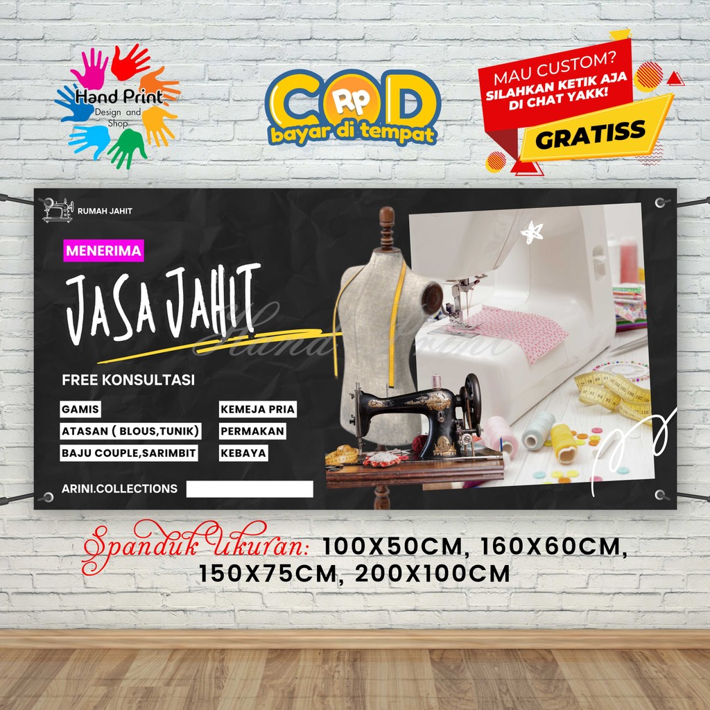 Jual Cetak Spanduk Banner Jasa Jahit Abu-Abu MMT Spanduk Custom 200x100 ...
