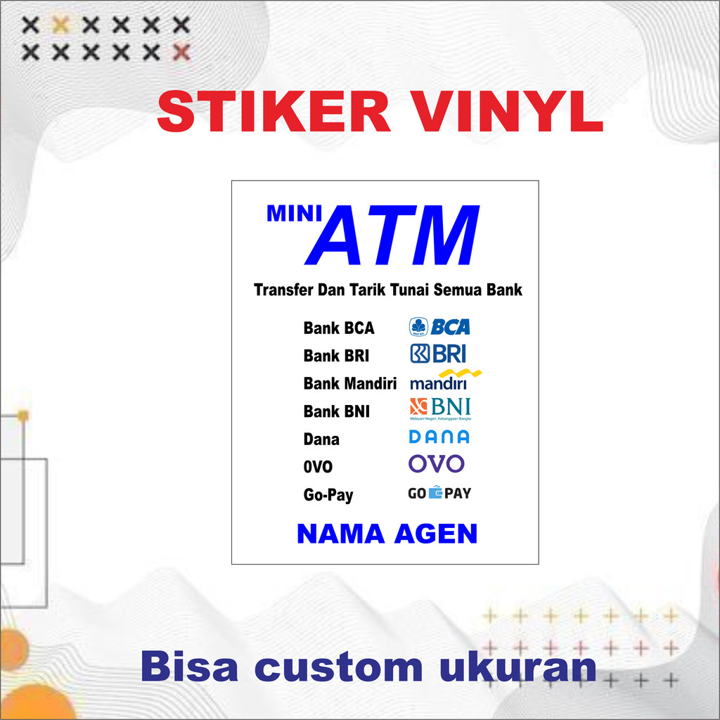 Jual STIKER VINYL MEJA ETALASE BRILINK (CUSTOM, TULIS NAMA AGEN DI CHAT ...