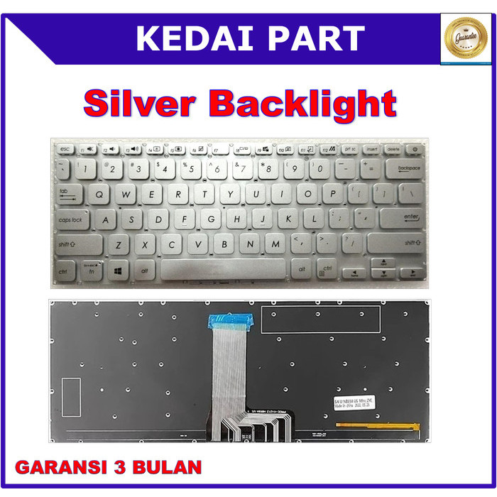 Jual Keyboard Asus X409 X409DA X409F X409FA x409fa-ek55t Silver ...