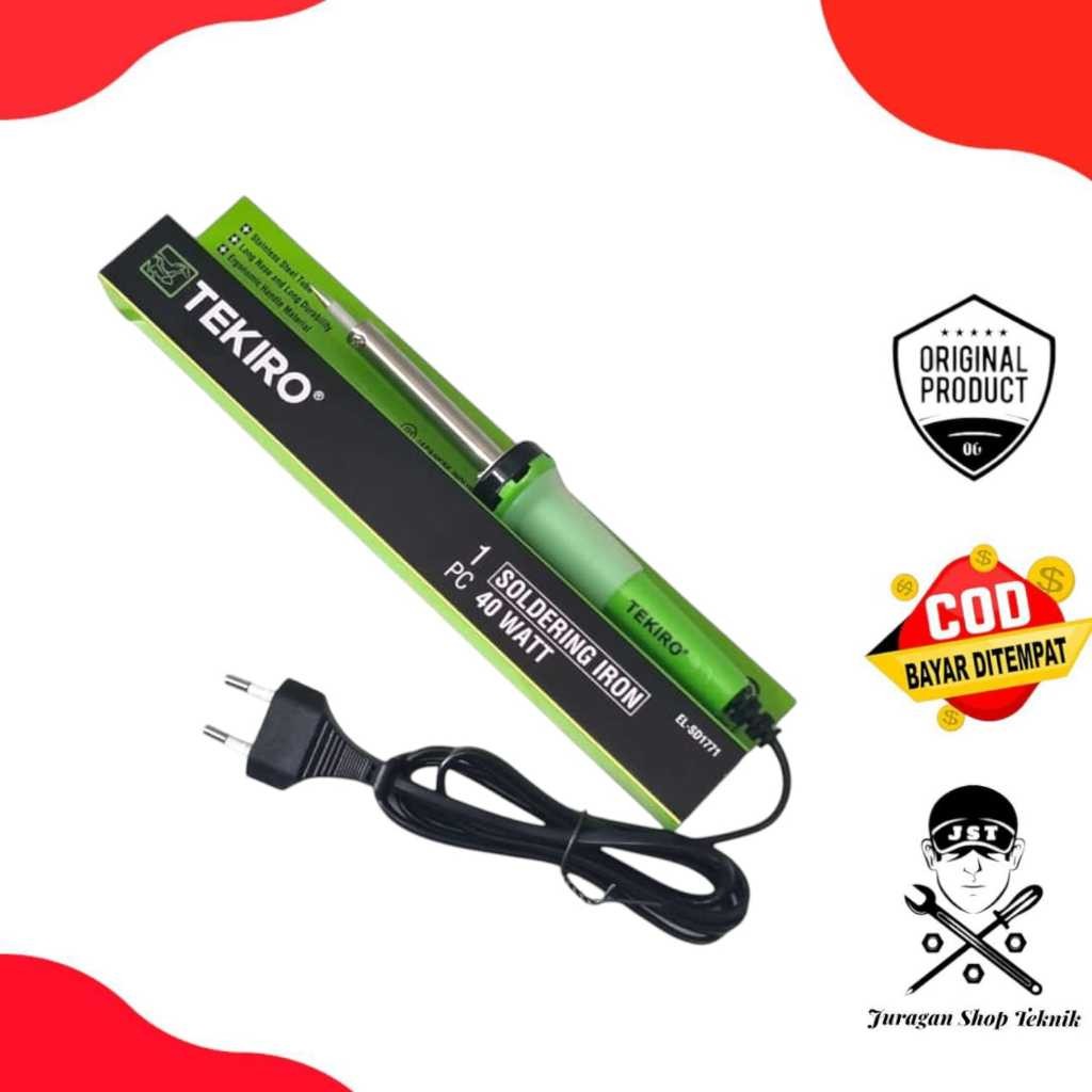 Jual Solder Listrik / Solder Iron 40 Watt Tekiro EL-SD1771 | Shopee ...