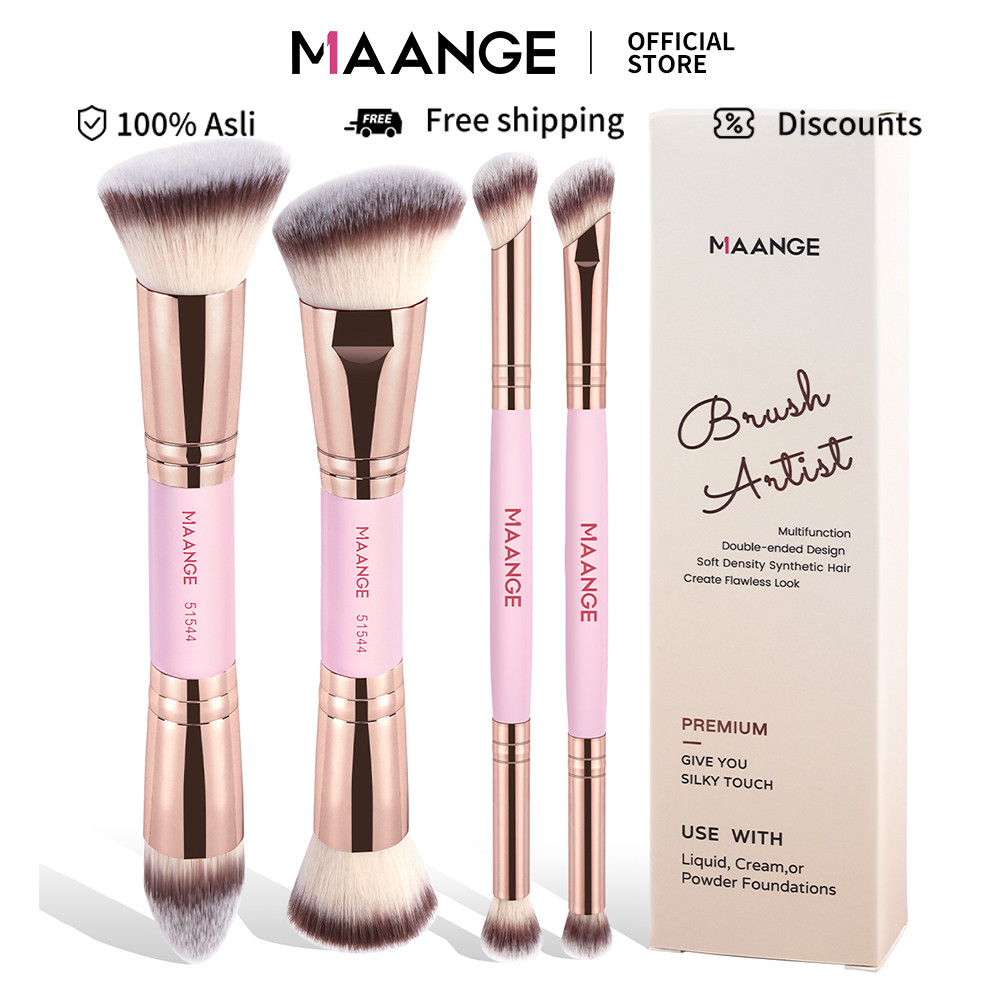Jual MAANGE 4Pcs Kuas Makeup Set Multi-use Fluffy Brush Lembut Double ...