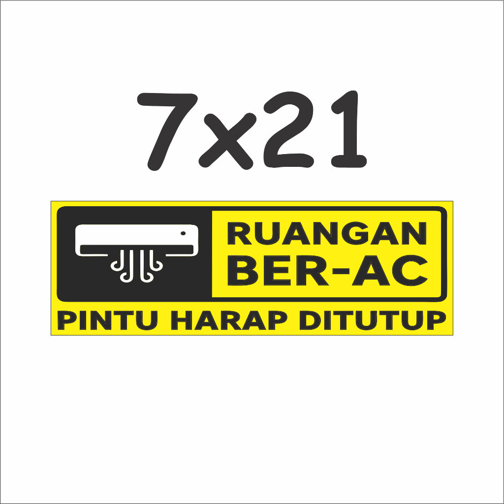 Jual Stiker Peringatan Ruangan BerAc Ber Ac dilarang merokok | Shopee ...