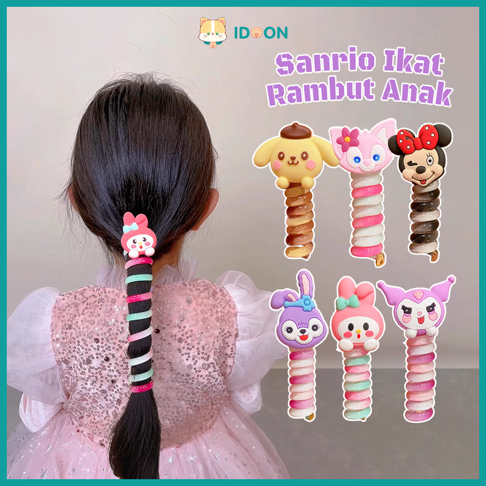 Jual IDOON sanrio ikat rambut anak tali rambut karet perempuan bergulir ...