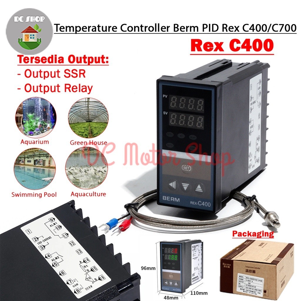 Jual PID REX C400 C-400 / C700 C-700 Berm Temperature Controller Output SSR / Relay | Shopee ...