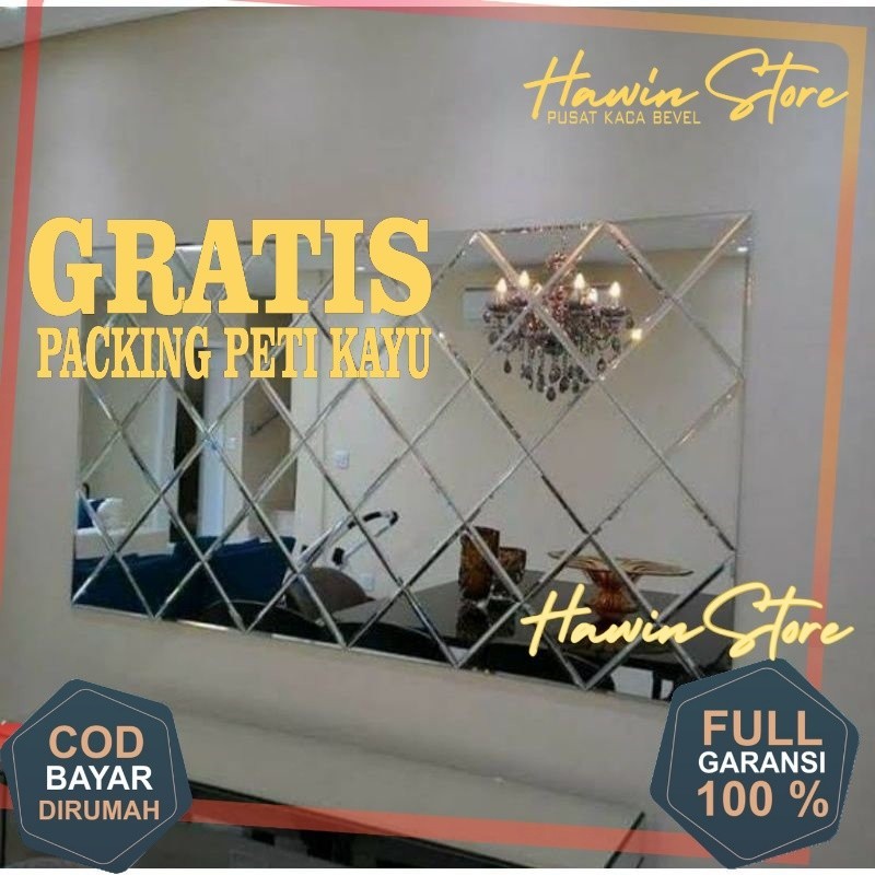 Jual 200 x 100 5mm FREE PACKING PETI KAYU + GARANSI PECAH 100% Cermin ...