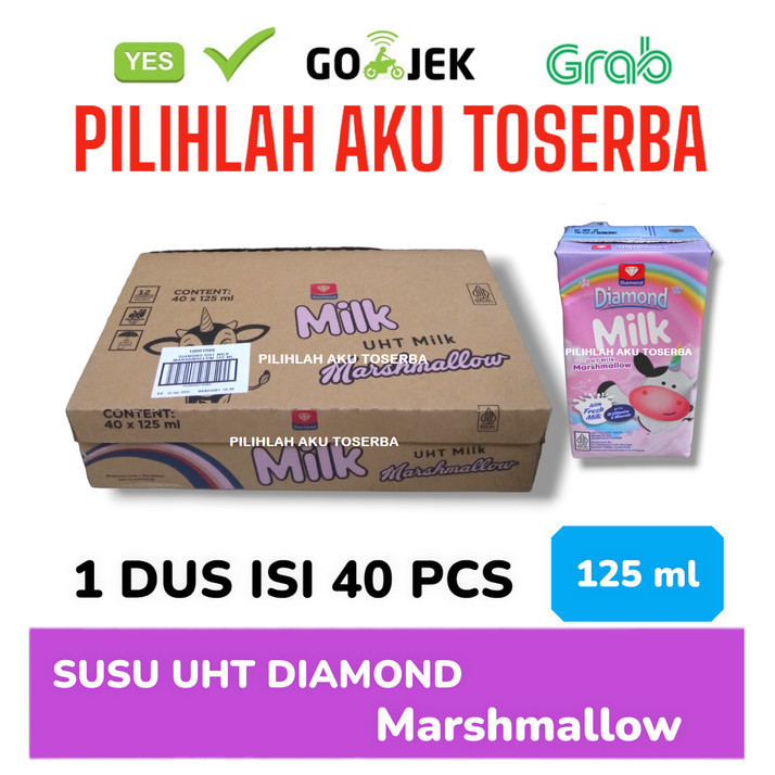Jual Susu DIAMOND UHT Marshmallow MINI 125 ml - (HARGA 1 DUS ISI 40 pcs) | Shopee Indonesia