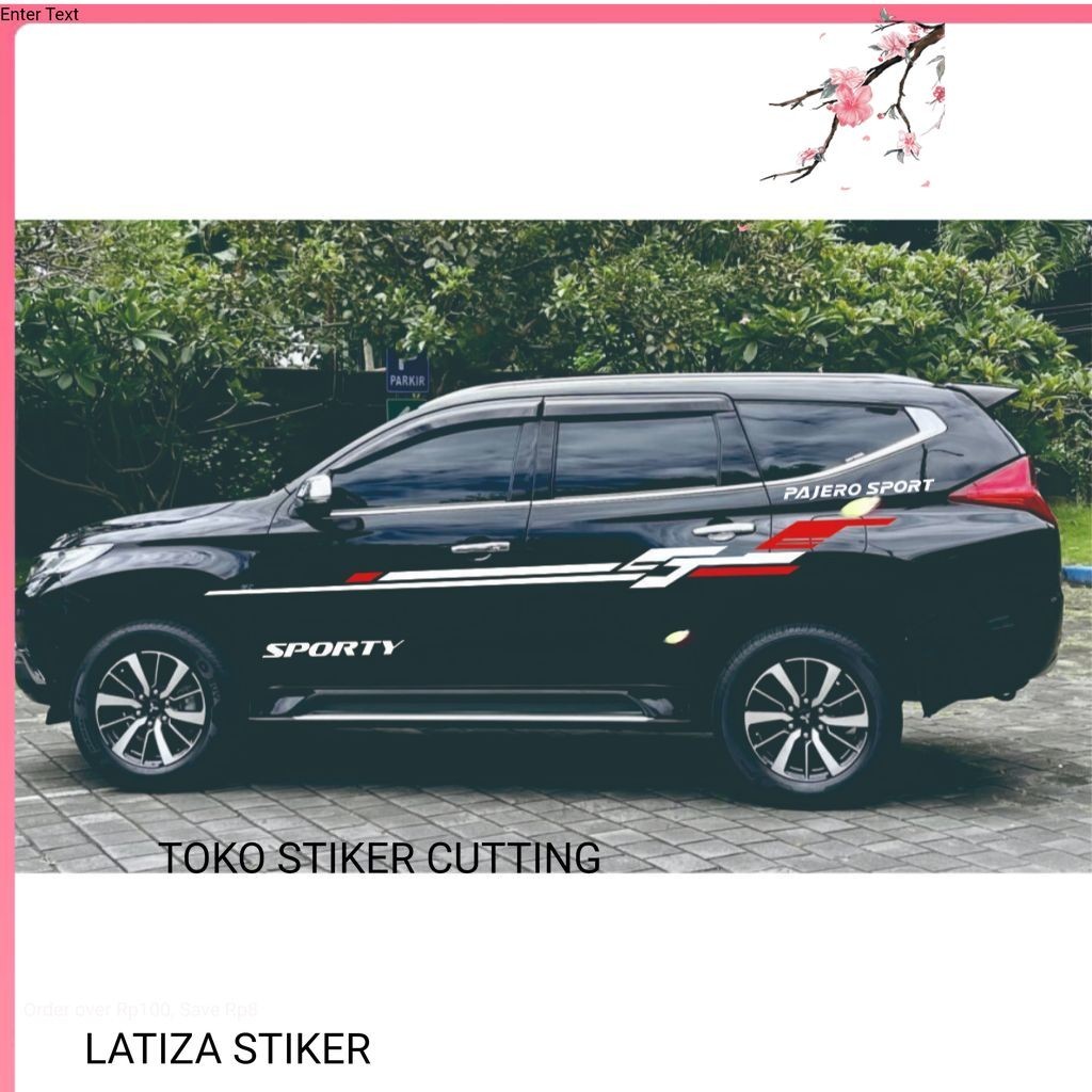 Jual CUTING STIKER MOBIL STIKER LIS STRIPING MOBIL Stiker Mobil Pajero sporty Cutting Avanza ...