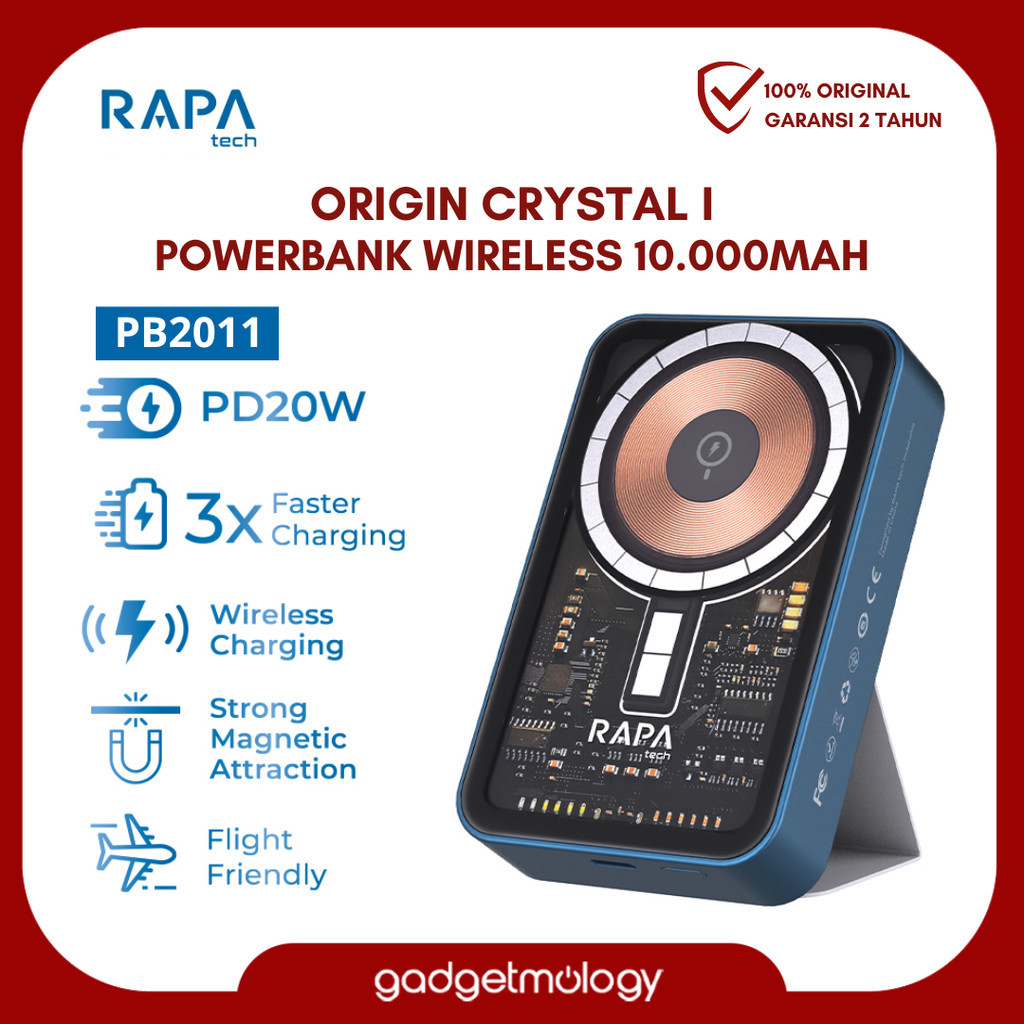 Jual RAPAtech Origin Crystal I Powerbank Magnetic Magsafe Wireless 15W ...