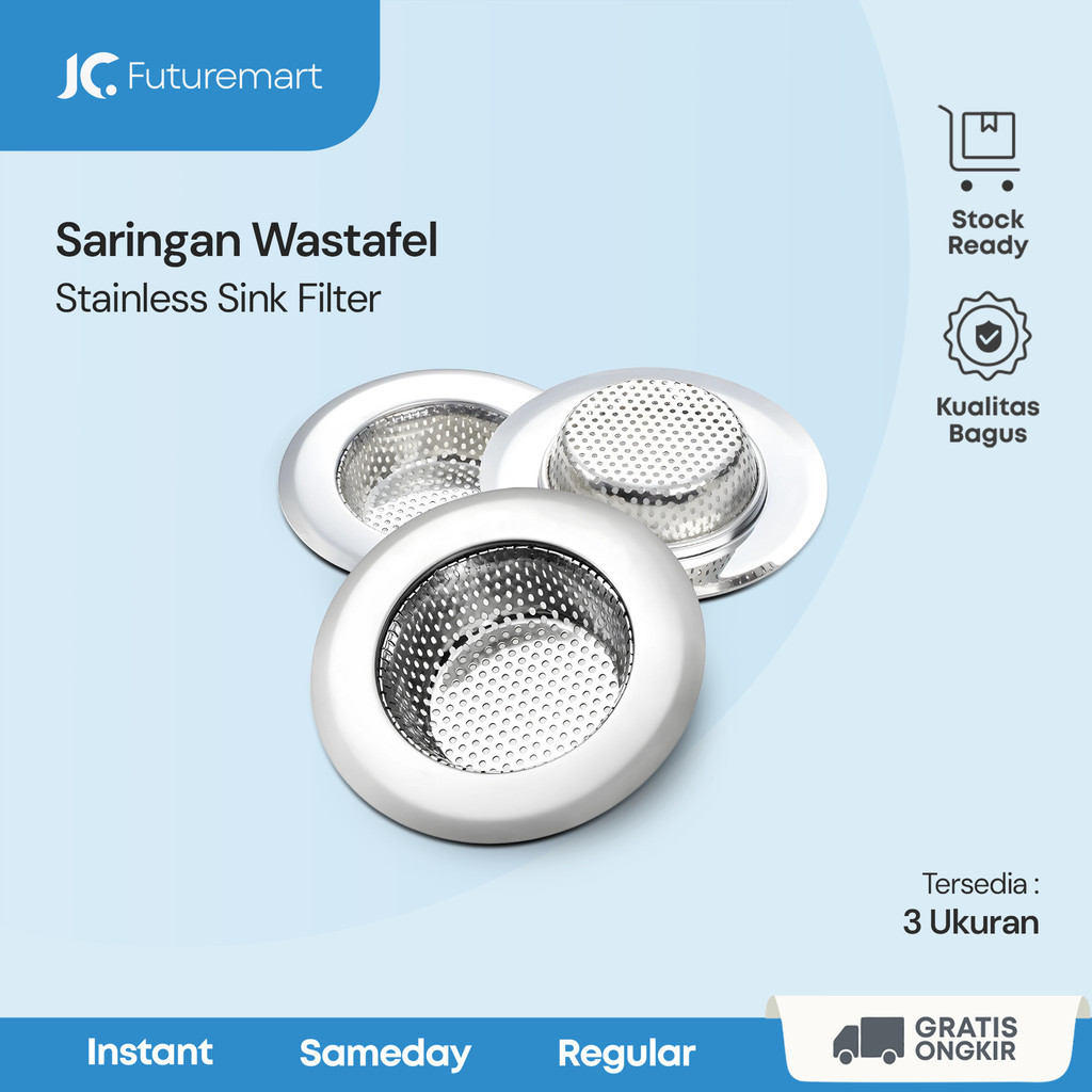 Jual Saringan wastafel stainless Sink drain filter sampah bak cuci ...
