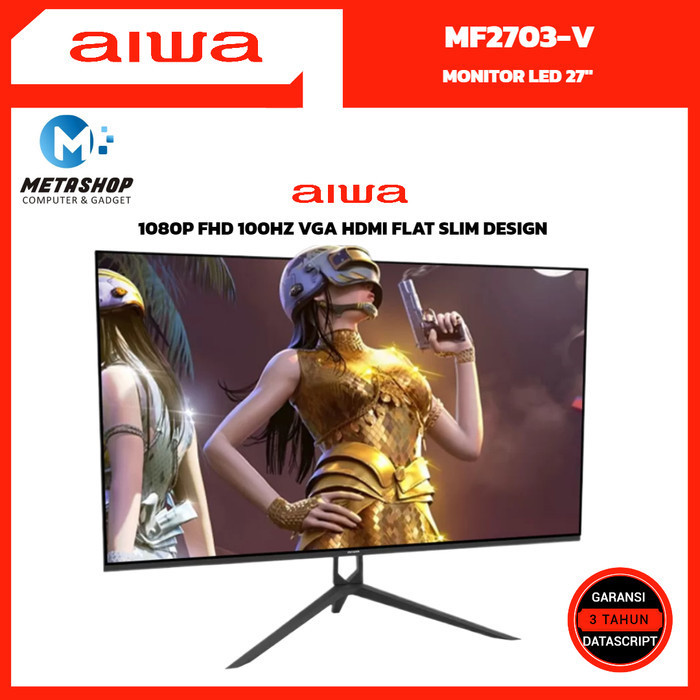 Jual Monitor LED AIWA MF2703-V 27" Inch IPS 1080p FHD 100Hz VGA HDMI ...