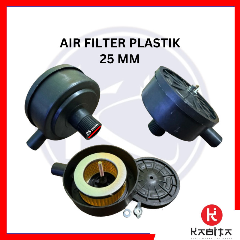 Jual Air Filter Saringan Hawa Plastik as 25mm Kompressor Angin Lengkap ...