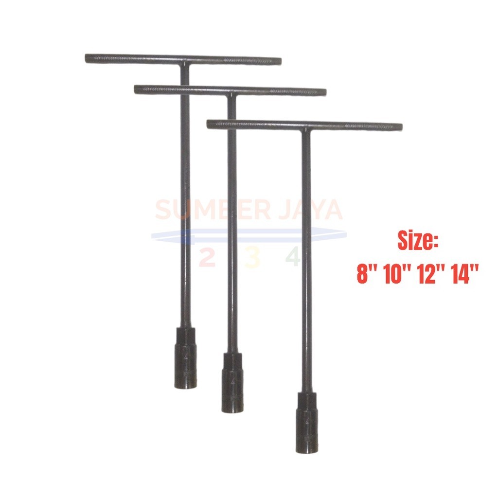 Jual Kunci Sok T Hitam 8 10 12 14 / Kunci Shock T / T Type Wrench / T Shock | Shopee Indonesia