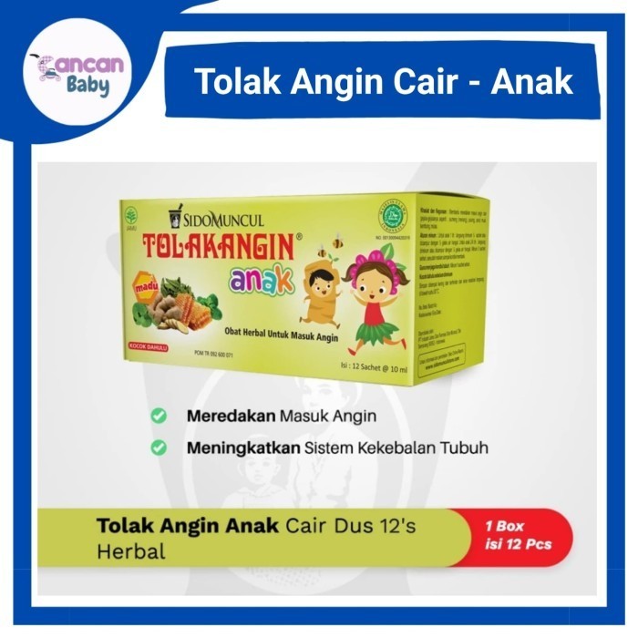 Jual Tolak Angin Cair Anak isi 12 Sachet Sidomuncul Obat Herbal Masuk ...