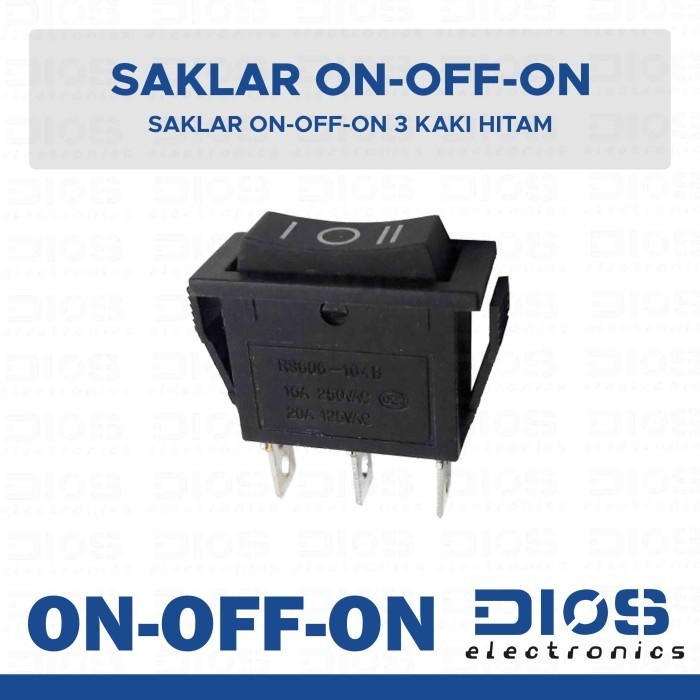 Jual Switch Saklar ON OFF ON 3 Kaki Hitam 16A 250V | Shopee Indonesia