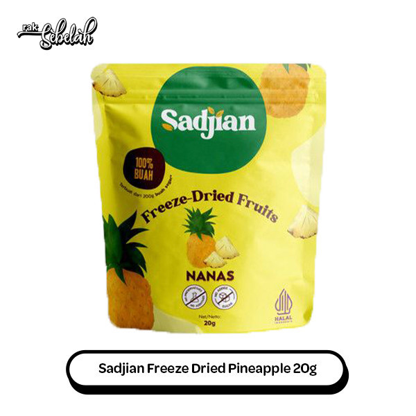 Jual Sadjian Freeze Dried Pineapple 20g - Cemilan Keripik Buah Nanas Kering Sehat | Real Fruit ...