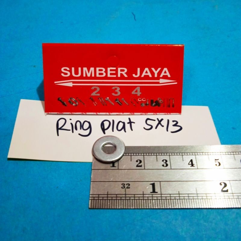 Jual WP Ring Plat M5 5 x 13 Putih Reng Reeng Plat Washer Plate Baut ...