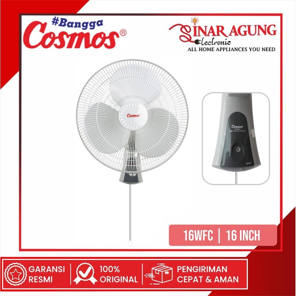 Jual COSMOS 16-WFC / 16WFC KIPAS ANGIN DINDING 16 INCH - GARANSI RESMI ...