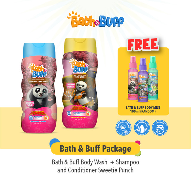 Jual 3in1 Sweetie Punch Package - Bath & Buff Body Wash 200ml + Bath ...