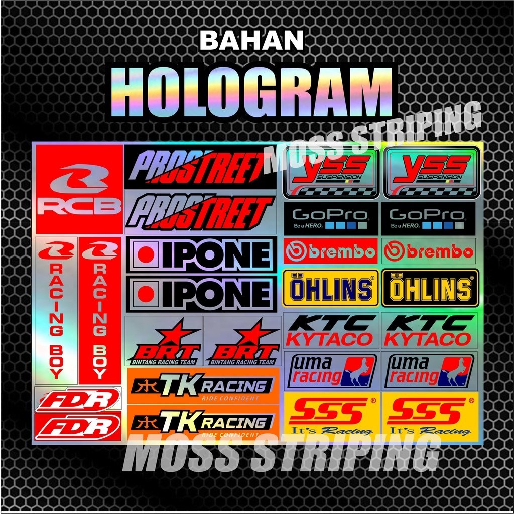 Jual STICKER STIKER SPONSOR PACK RACING ISI BANYAK BRAND BESAR SUDAH DI ...