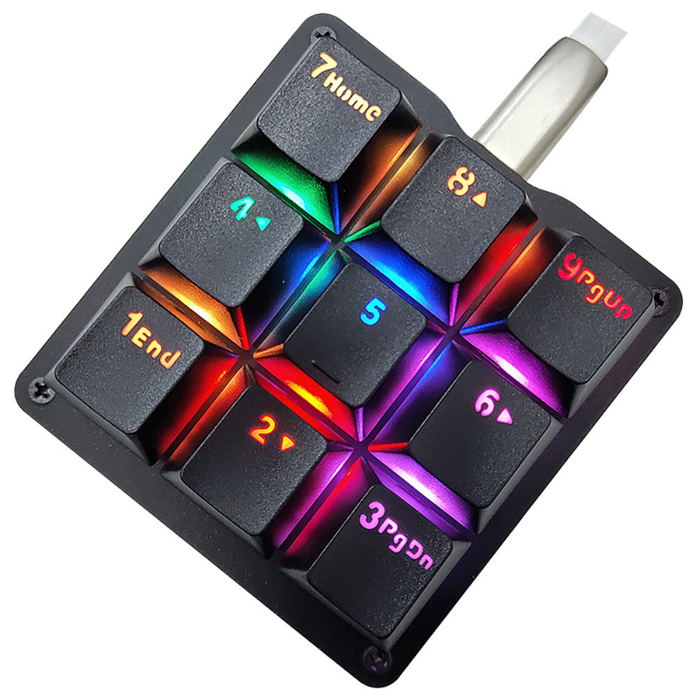 Jual Macro Keypad 9 Keys Mechanical Keyboard Backlit Portable ...