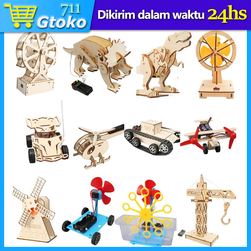 Jual Mainan Edukasi Anak Sains DIY Rakitan Puzzle Kayu 3D Science Toy ...