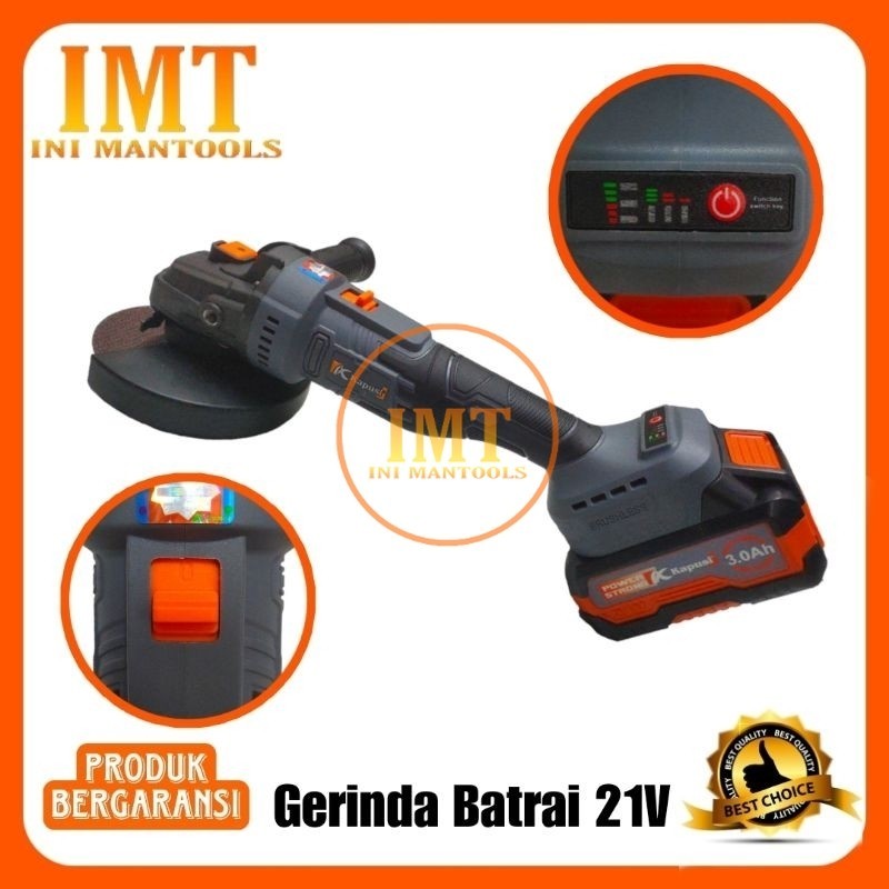 Jual Kapusi Gerinda Batrai 21V 3 varian Speed/Gerinda Batrai 100mm ...