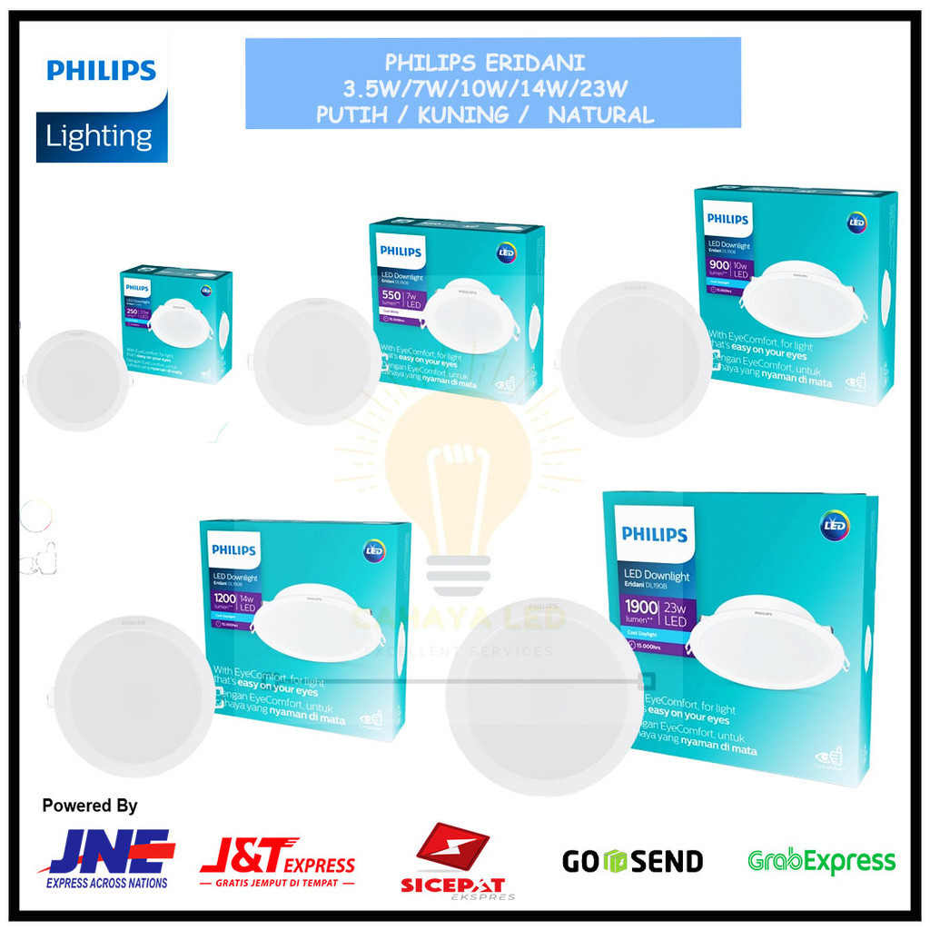 Jual Lampu Downlight Philips Led Eridani G2 DL190B 3.5w / 7w / 10w ...