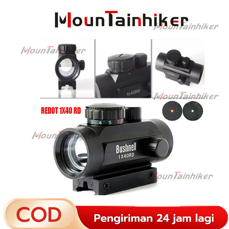 Jual teleskop telscope 1x40RD scope RED DOT 1 X 40 Bushnell1x40 Green ...