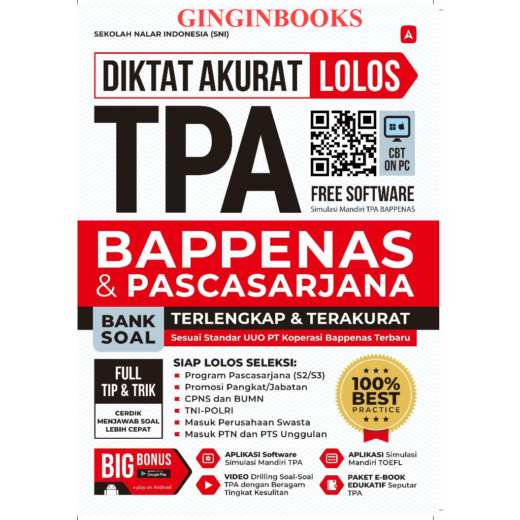 Jual Buku Diktat Akurat Lolos Tpa Bappenas & Pascasarjana 2025 | Andaliman Books | Shopee Indonesia