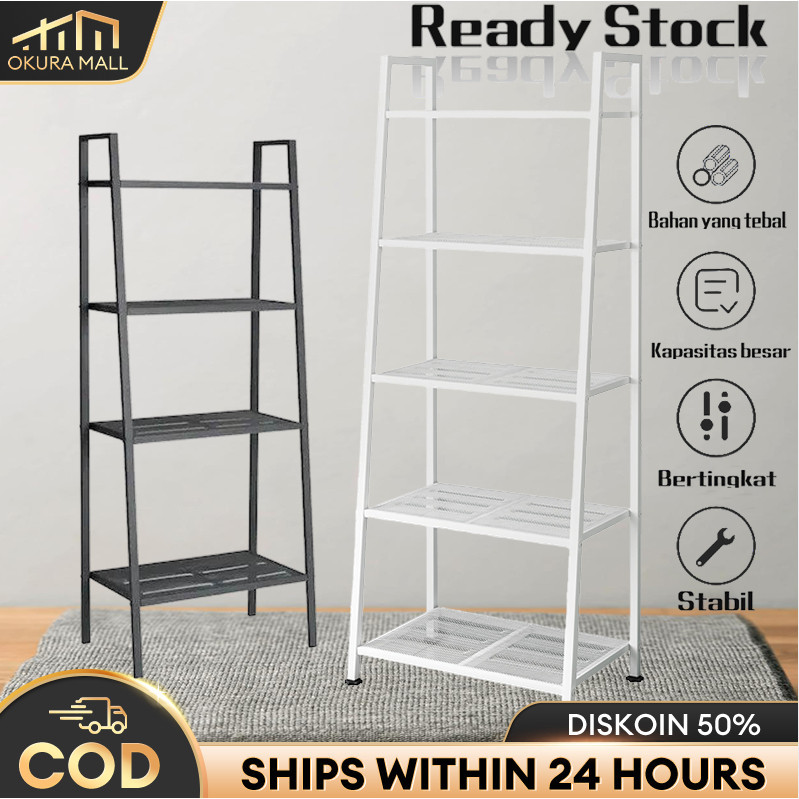Jual HJ56TR Rak Besi 5 Tingkat Rack Metal Tempat Penyimpanan Serbaguna ...