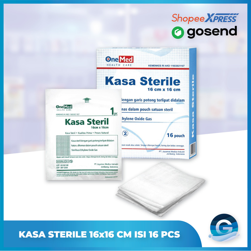 Jual Kasa Steril Onemed 16x16 isi 16 Pouch | Shopee Indonesia