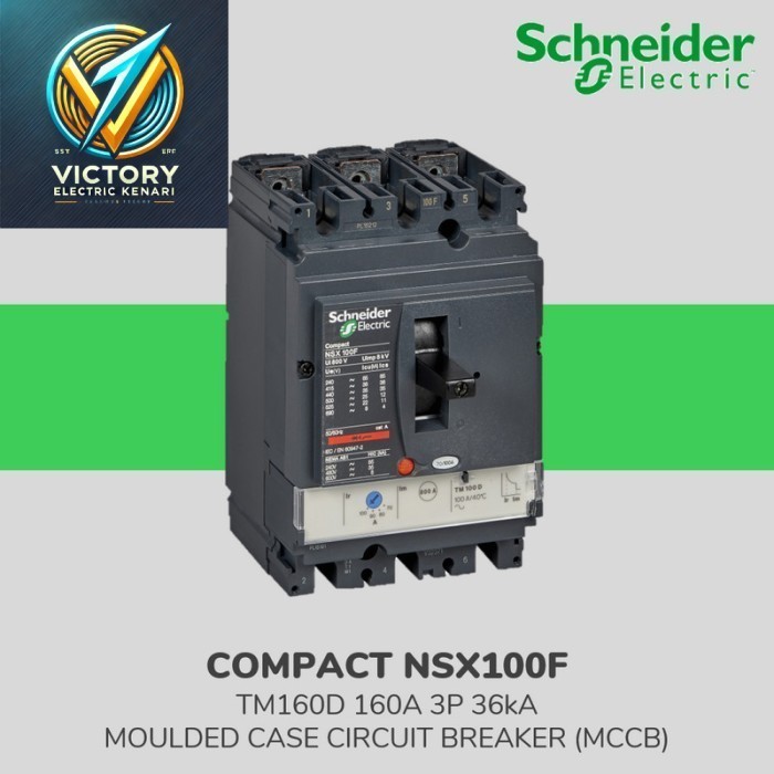 Jual MCCB NSX 3P 160A 160F LV430630 TM160D Schneider Molded Case Circuit Breaker (Pemutus ...