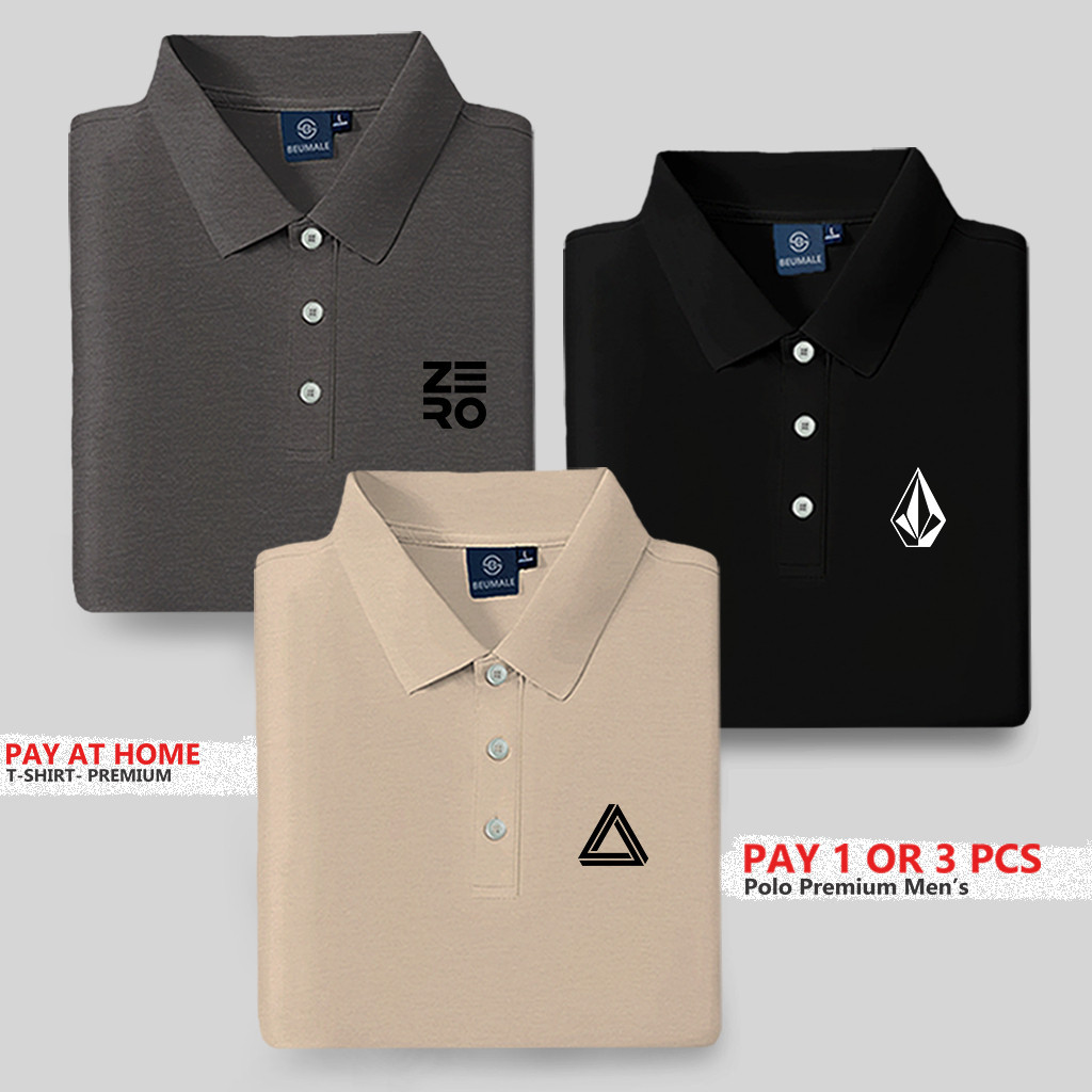 Jual ( BAHAN TEBAL ) BUY 1 OR 3 PCS - Kerah Polos | Zero | Segitiga | Kaos Kerah Polo Distro ...