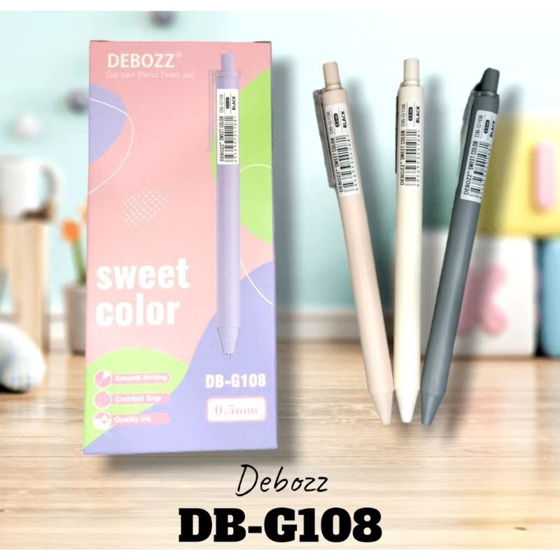 Jual Pulpen Gel DEBOZZ DB-G108 Sweet Color (12pc) | Shopee Indonesia