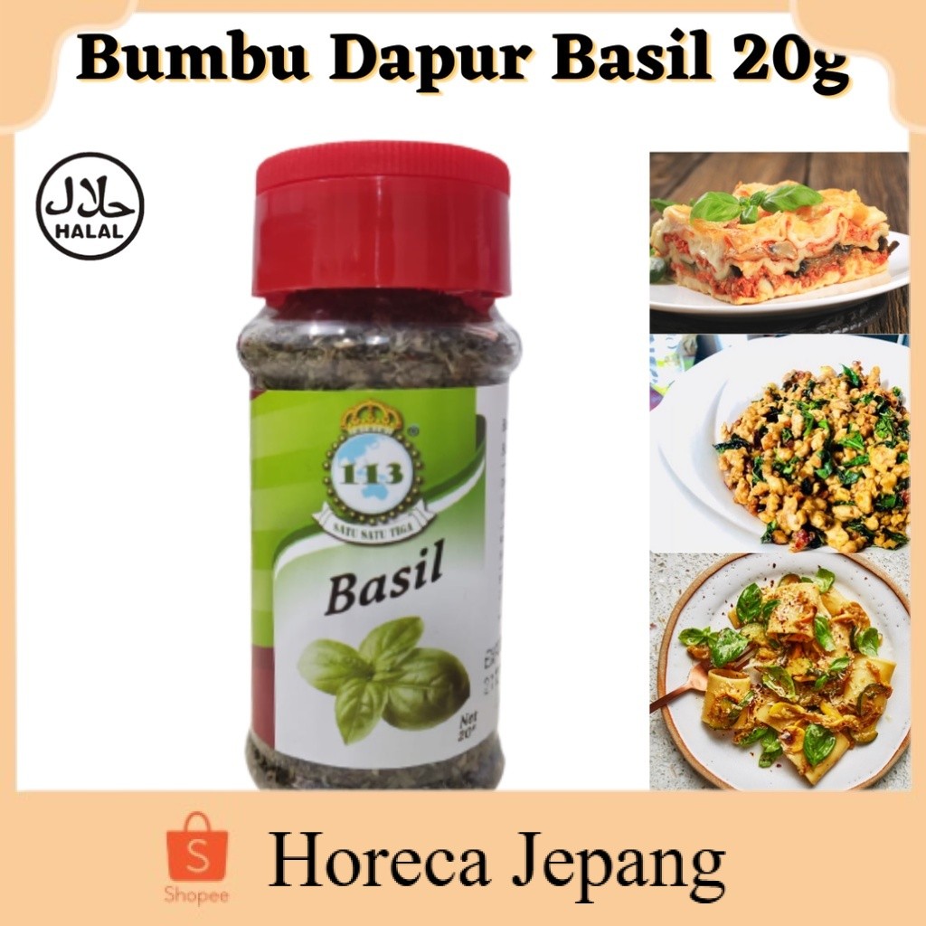 Jual 113 Basil 20g / Bumbu Dapur / Penyedap Rasa/ Rempah Rempah/ Bumbu ...