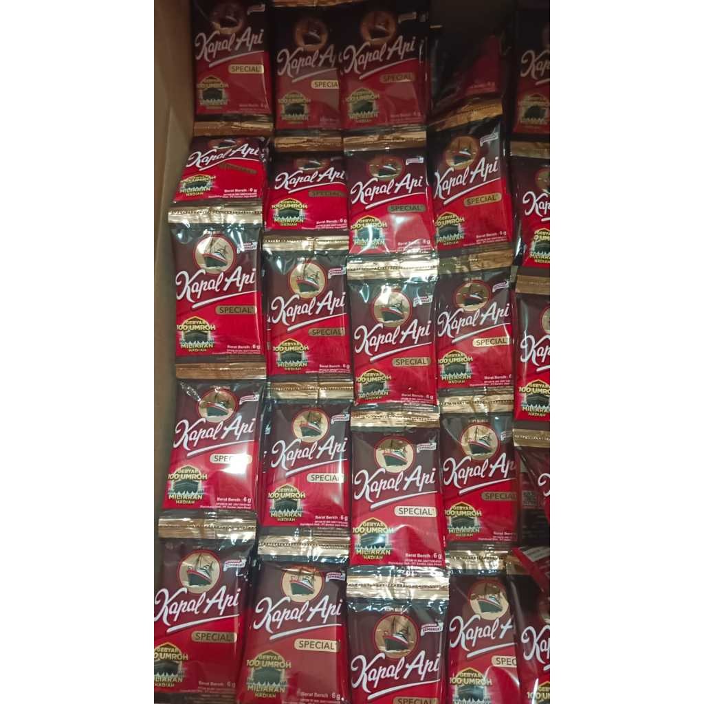 Jual kopi sachet KOPI RENTENGAN Kapal api merah 6 gram kapal api mini ...