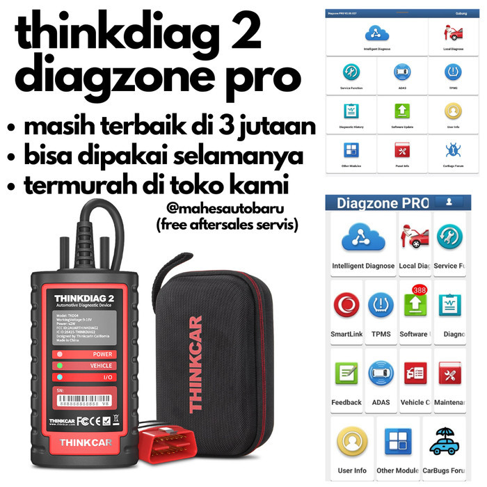 Jual thinkdiag 2 diagzone pro atau Xpro5 dengan versi terbaru termurah ...