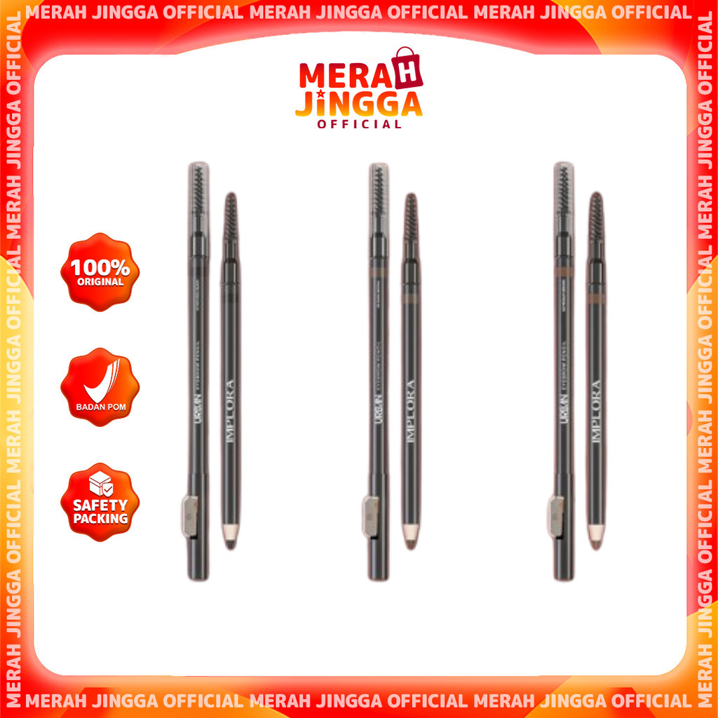 Jual Implora Urban Eyebrow Pencil | Merah Jingga Official | Shopee ...