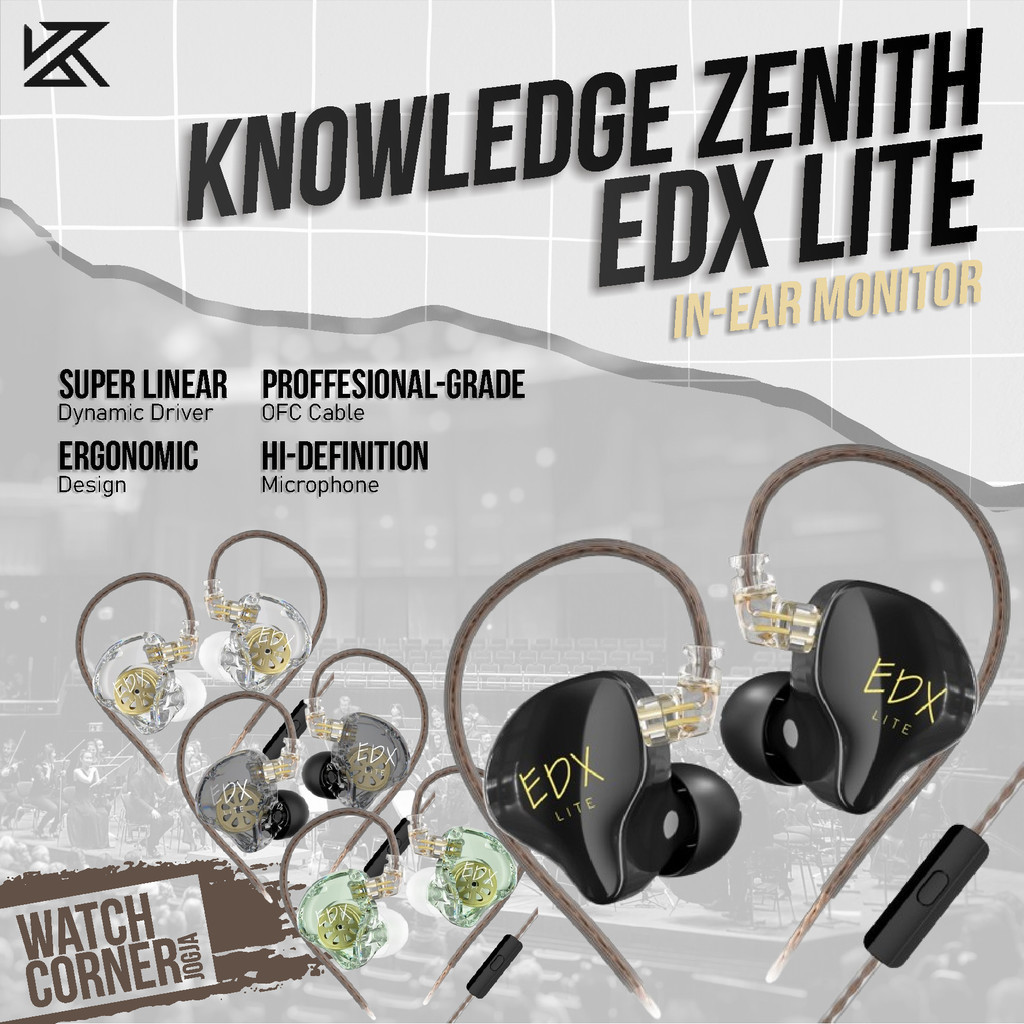 Jual Knowledge Zenith KZ EDX Lite In-Ear Monitor Earphone Single with ...